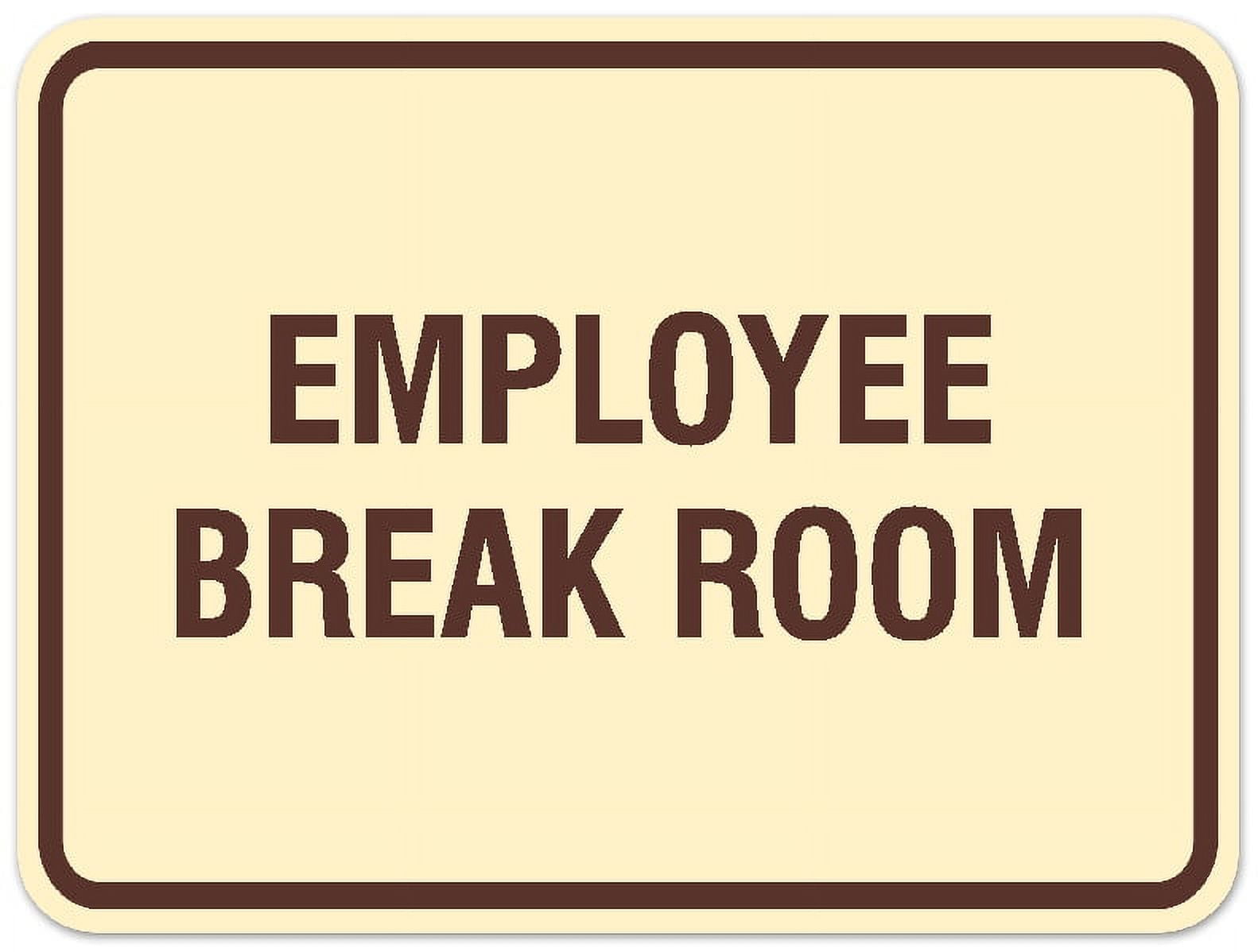 Signs ByLITA Classic Framed Employee Break Room Sign - Easy ...