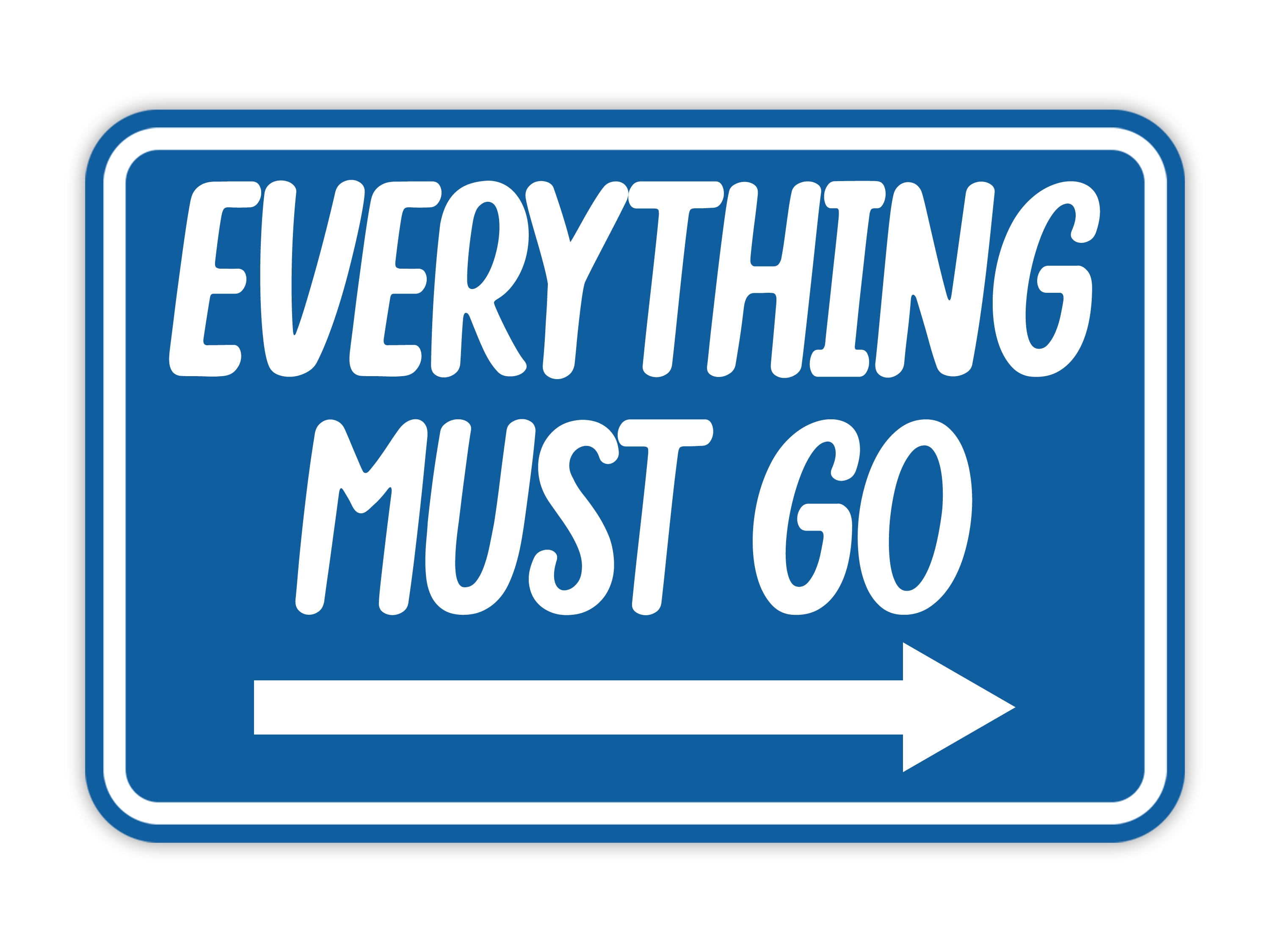 Signs ByLITA Classic Framed Everything Must Go Sign (Blue) - Medium ...