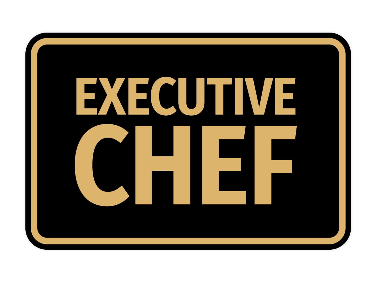 Signs ByLITA Classic Framed Executive Chef Door or Wall Sign Easy ...
