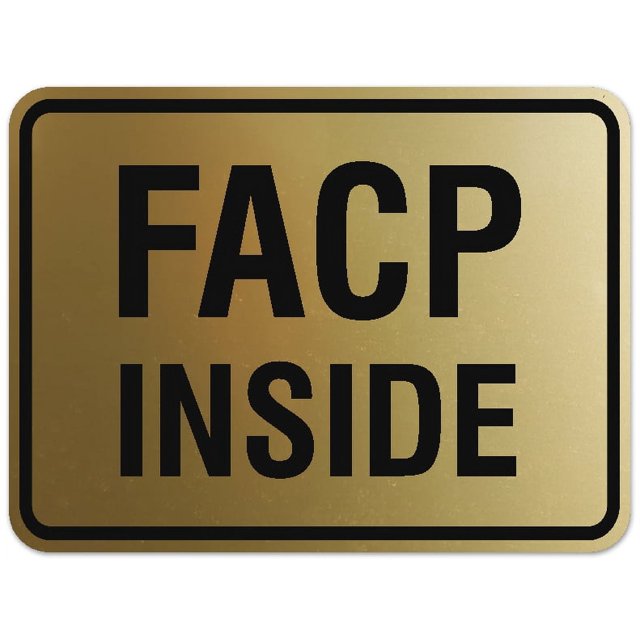 Signs ByLITA Classic Framed Facp Inside Sign - Easy Installation ...