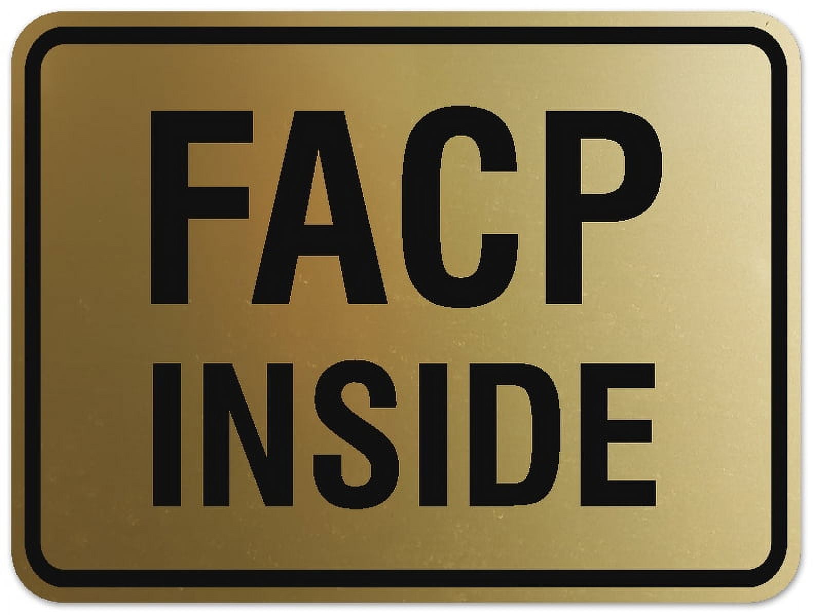 Signs ByLITA Classic Framed Facp Inside Sign - Easy Installation ...