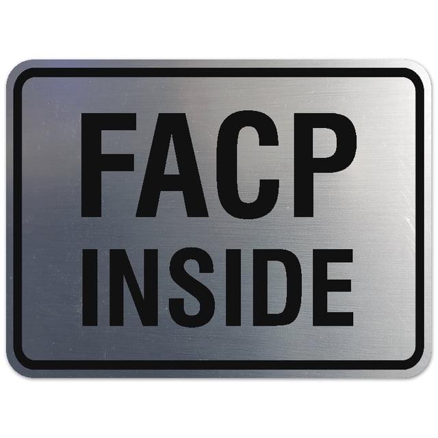 Signs ByLITA Classic Framed Facp Inside Sign - Easy Installation ...