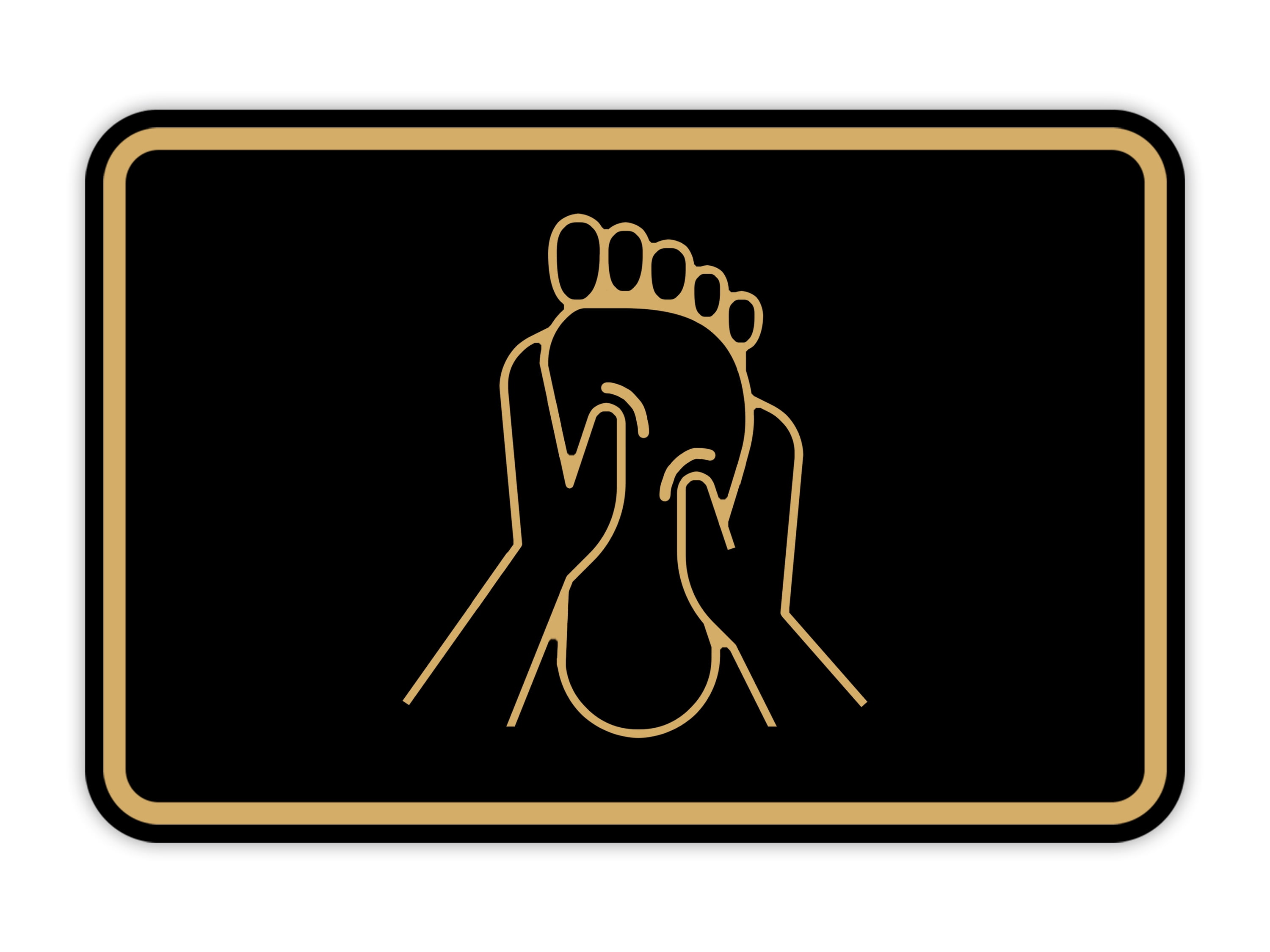 Signs ByLITA Classic Framed Feet Massages Graphic Sign (Black Gold ...