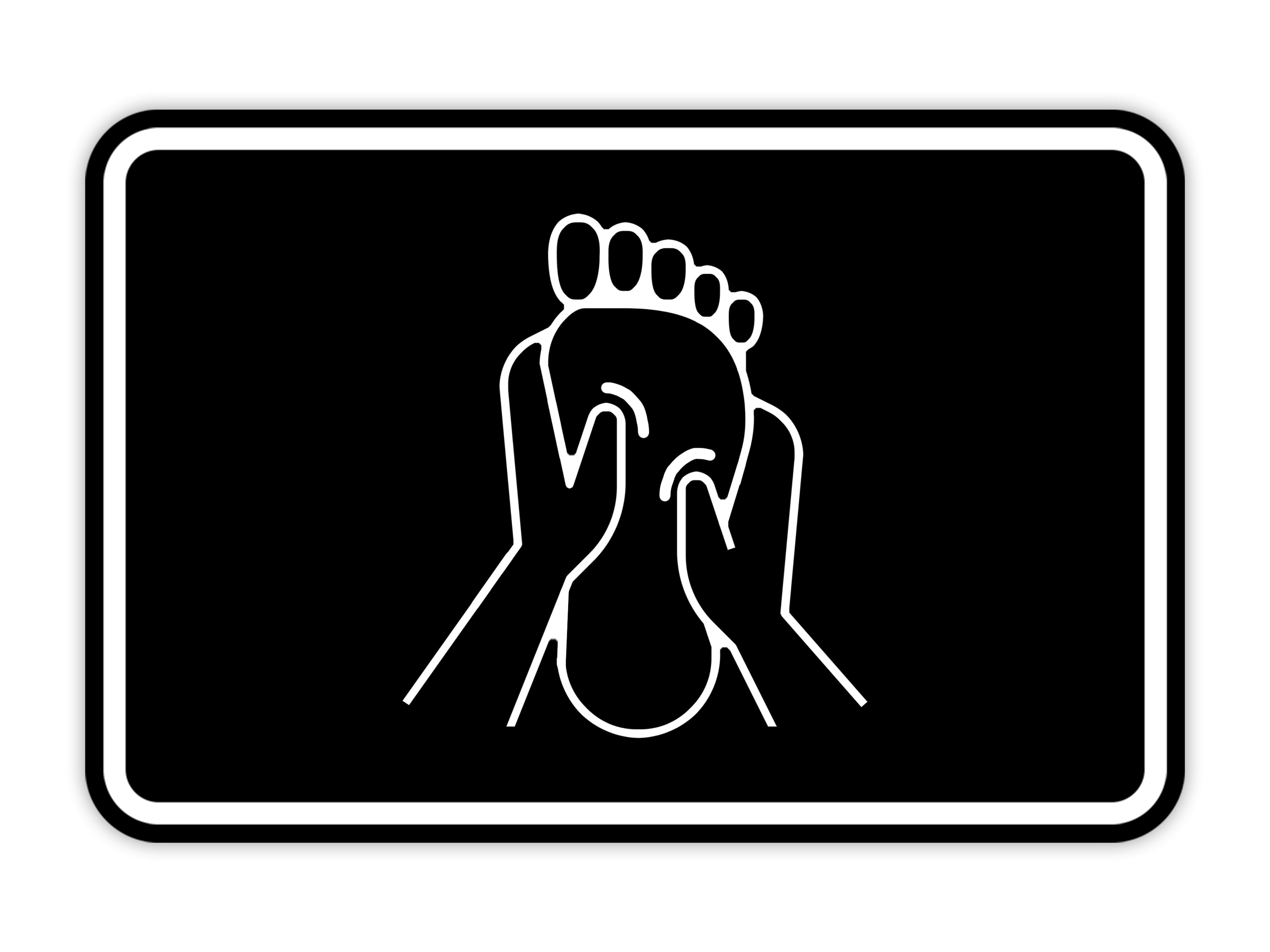 Signs ByLITA Classic Framed Feet Massages Graphic Sign (Black) - Small ...
