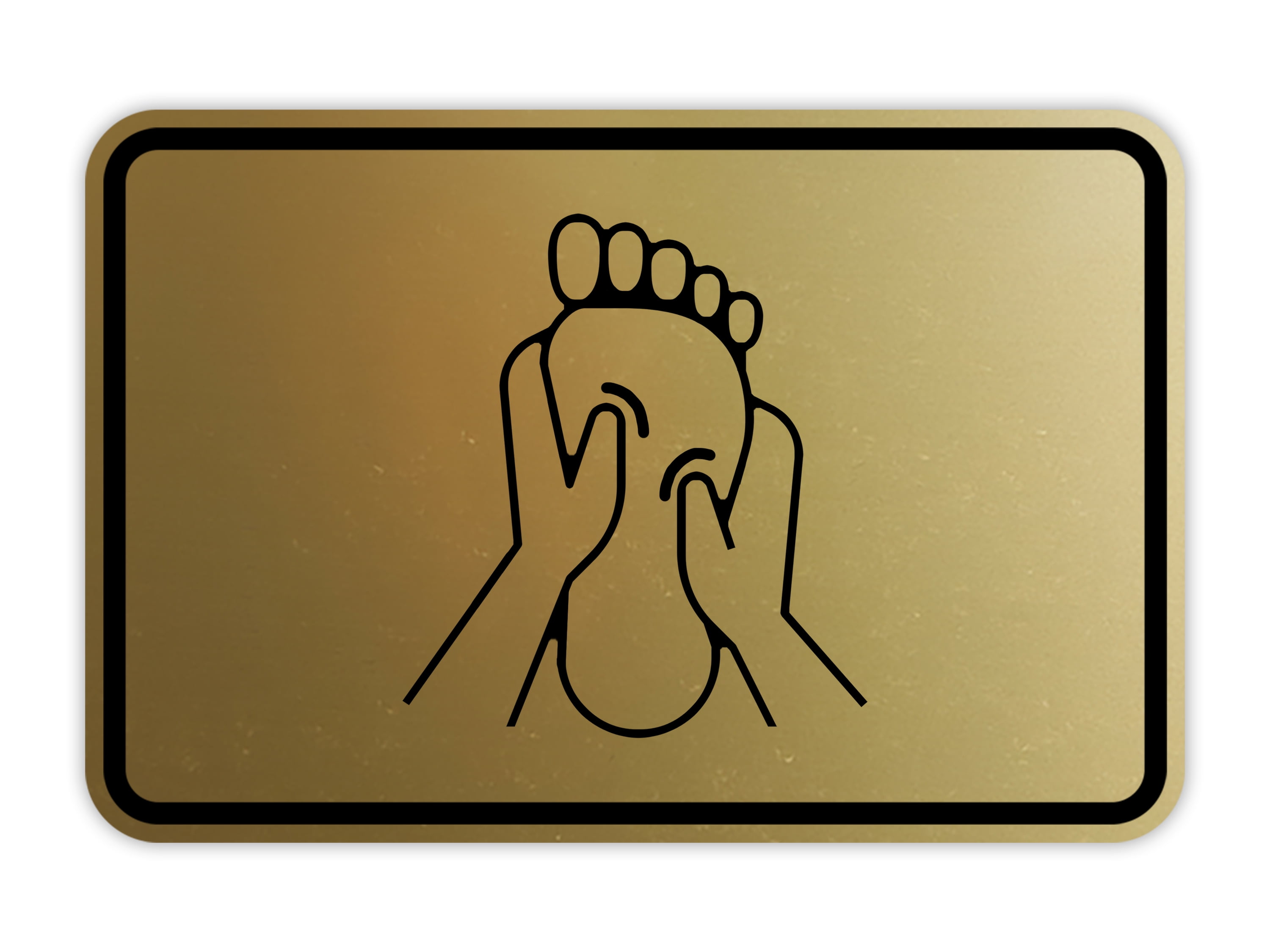 Signs ByLITA Classic Framed Feet Massages Graphic Sign (Brushed Gold ...