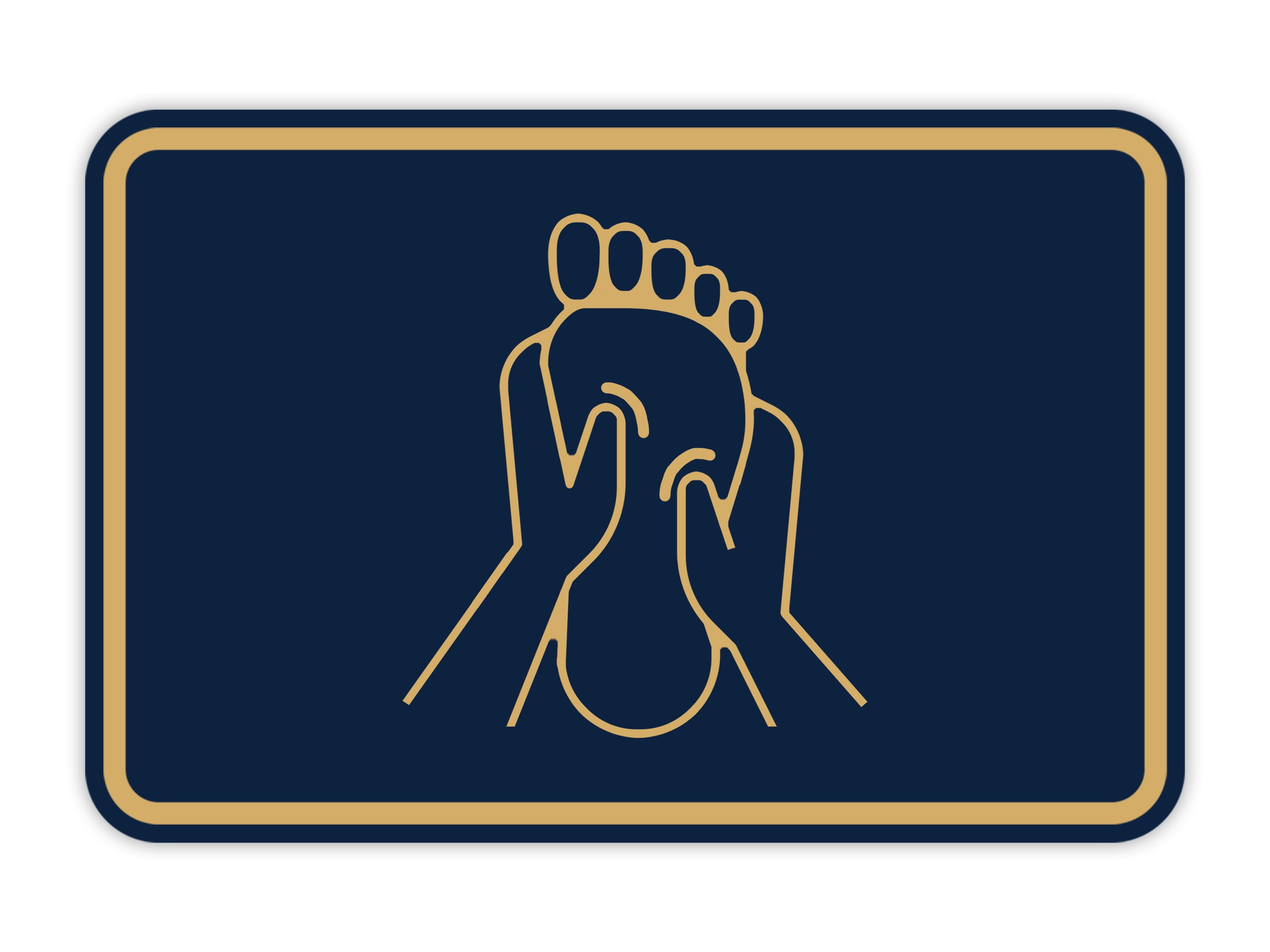 Signs ByLITA Classic Framed Feet Massages Graphic Sign (Navy Blue/Gold ...
