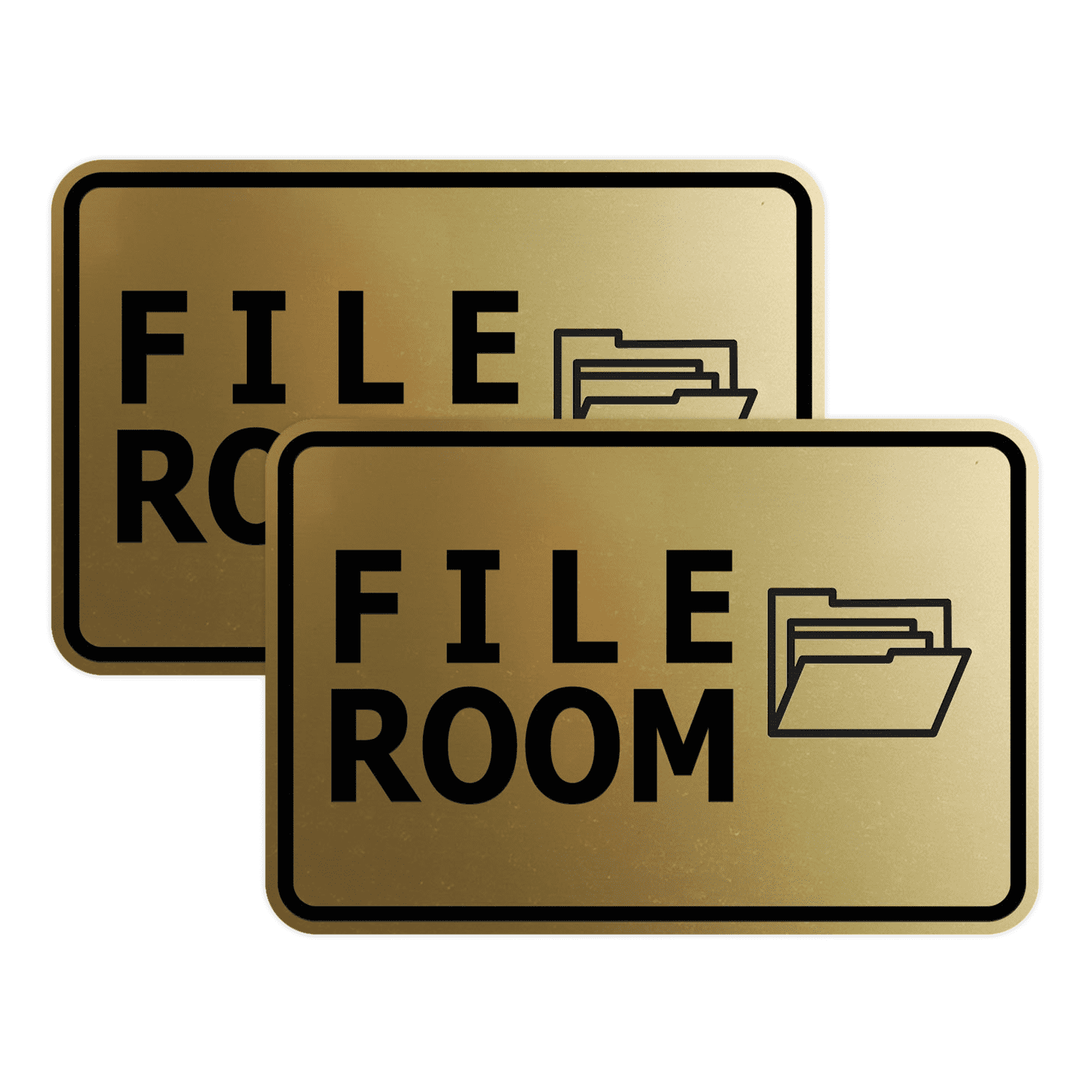 Signs ByLITA Classic Framed File Room Sign (Brushed Gold) - Large (2 ...