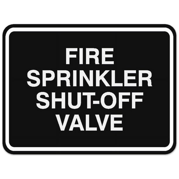 Signs ByLITA Classic Framed Fire Sprinkler Shut Off Sign - Easy ...