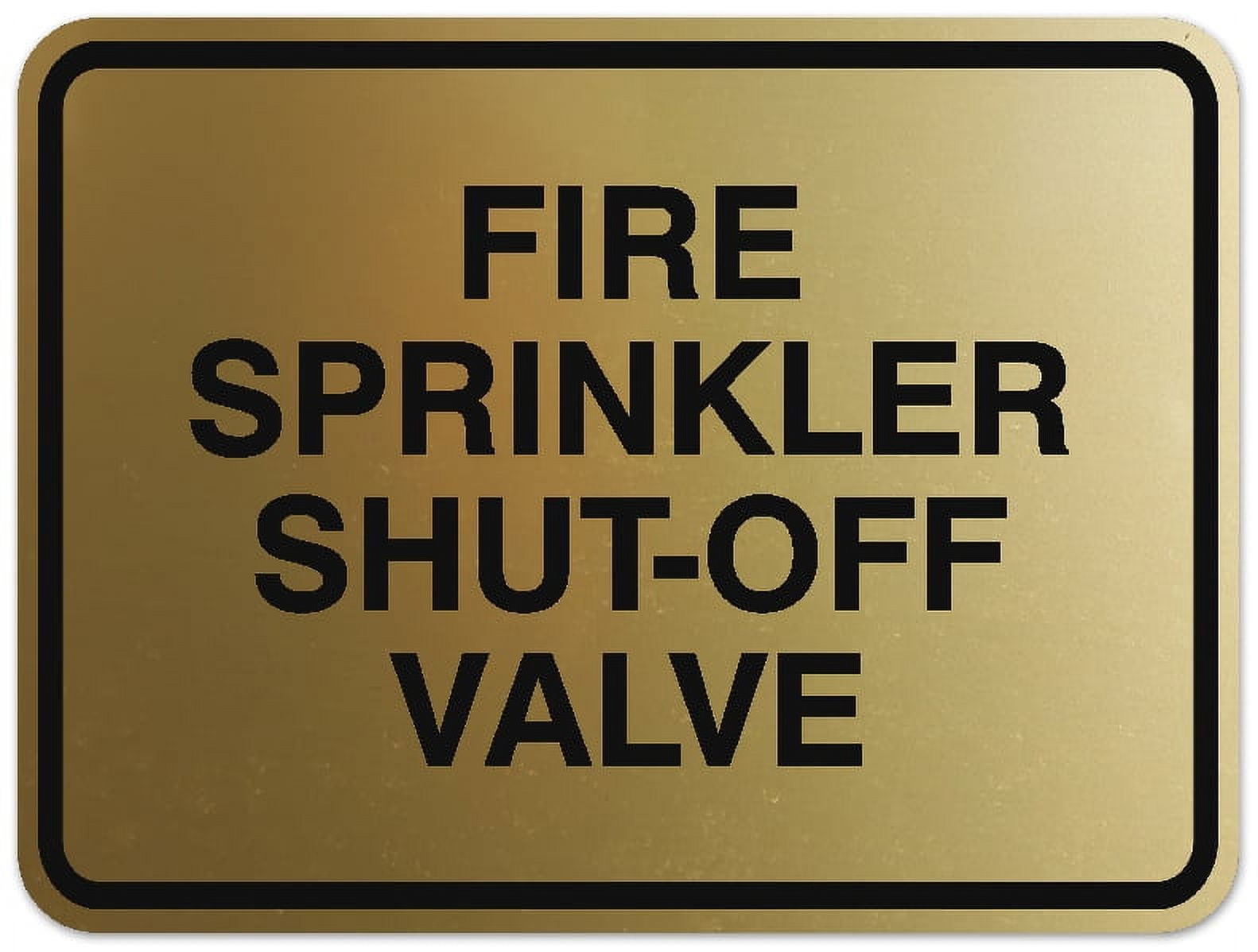 Signs ByLITA Classic Framed Fire Sprinkler Shut Off Sign - Easy ...