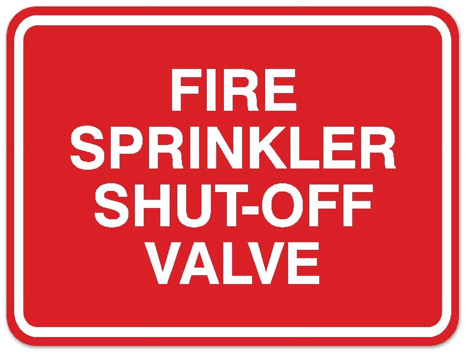 Signs ByLITA Classic Framed Fire Sprinkler Shut Off Sign - Easy ...