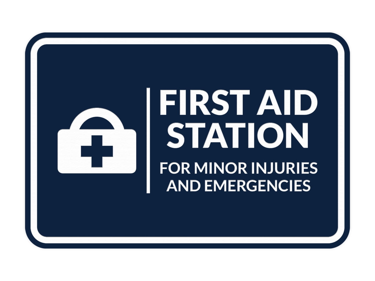 Signs ByLITA Classic Framed First Aid Station For Minor Injuries and ...