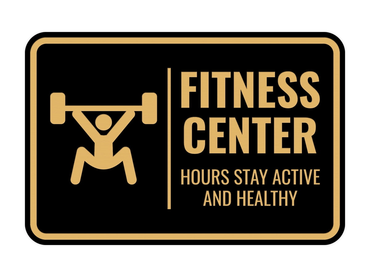 Signs ByLITA Classic Framed Fitness Center Hours Stay Active and ...