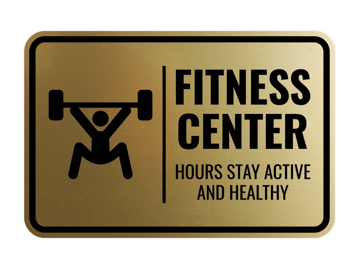Signs ByLITA Classic Framed Fitness Center Hours Stay Active and ...