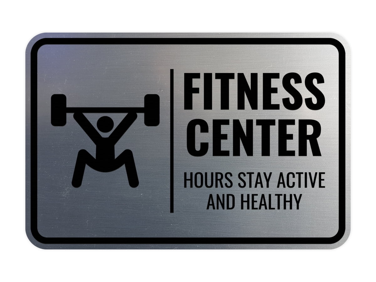 Signs ByLITA Classic Framed Fitness Center Hours Stay Active and ...