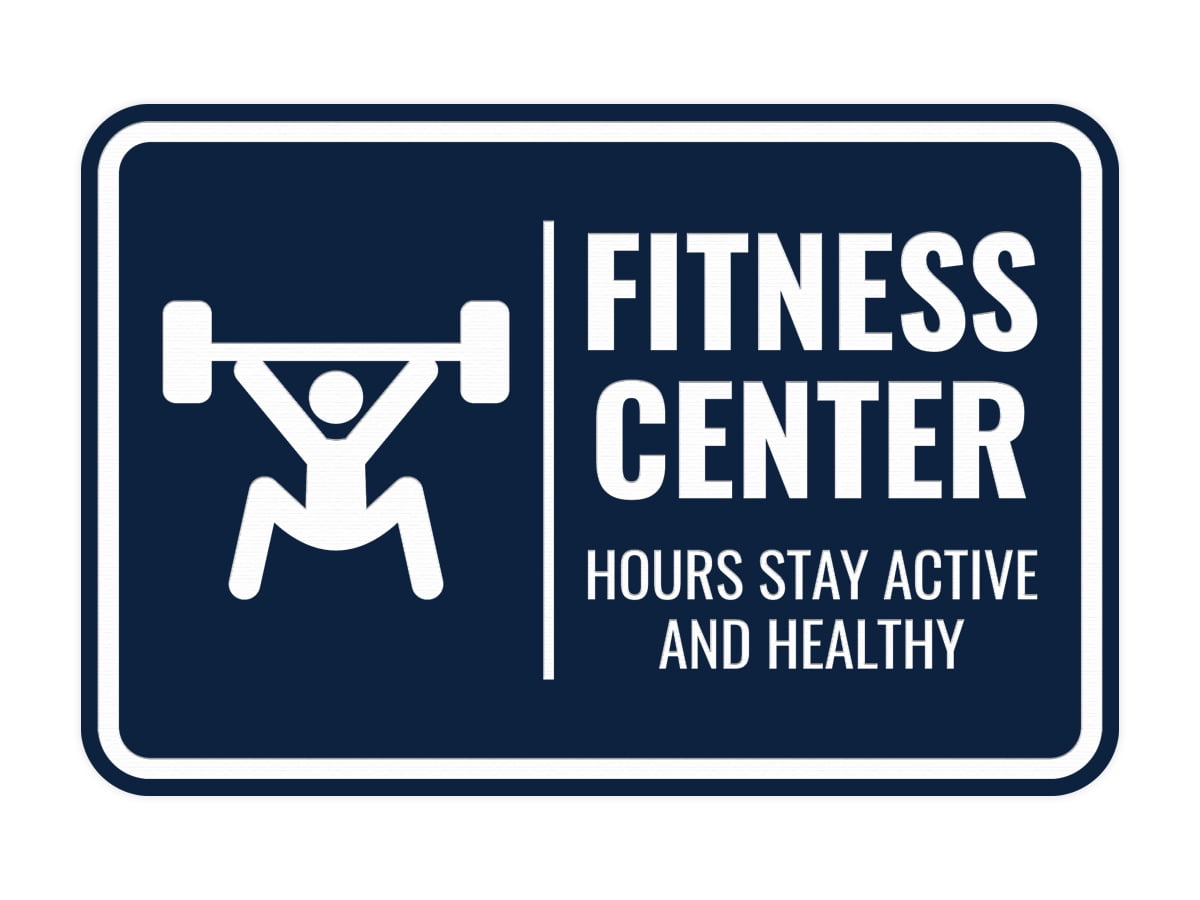 Signs ByLITA Classic Framed Fitness Center Hours Stay Active and ...