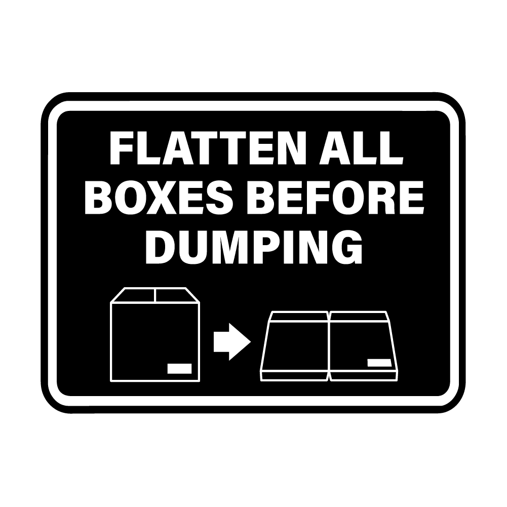 Signs ByLITA Classic Framed Flatten All Boxes Before Dumping Sign ...