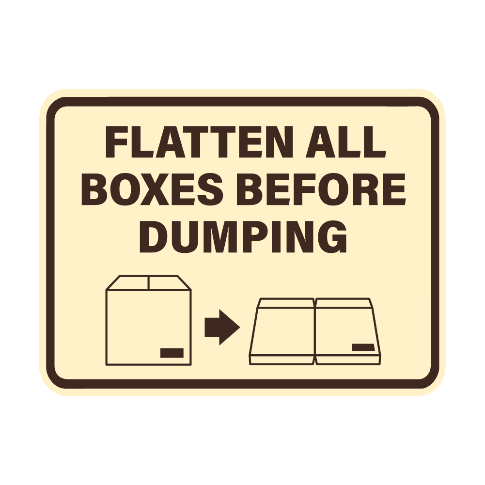 Signs ByLITA Classic Framed Flatten All Boxes Before Dumping Sign ...