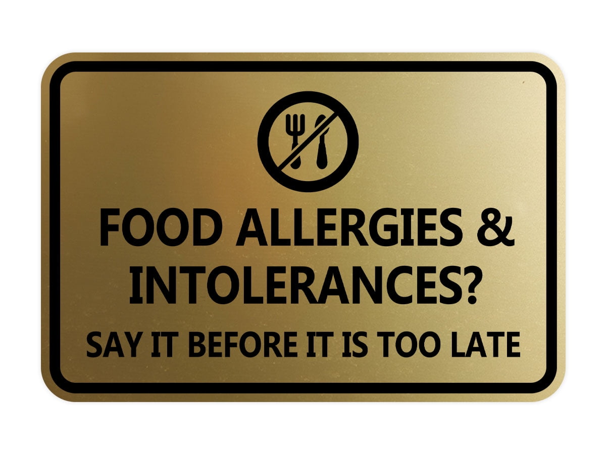 Signs ByLITA Classic Framed Food Allergies & Intolerances? Say It ...