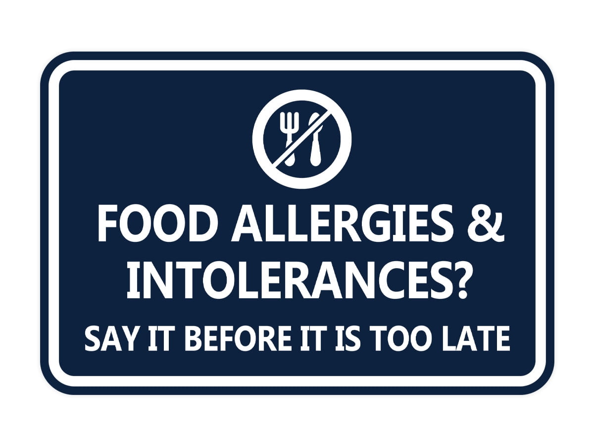 Signs ByLITA Classic Framed Food Allergies & Intolerances? Say It ...