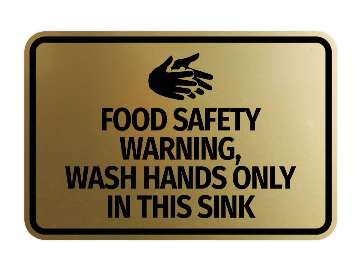 Signs ByLITA Classic Framed Food Safety Warning, Wash Hands Only In ...