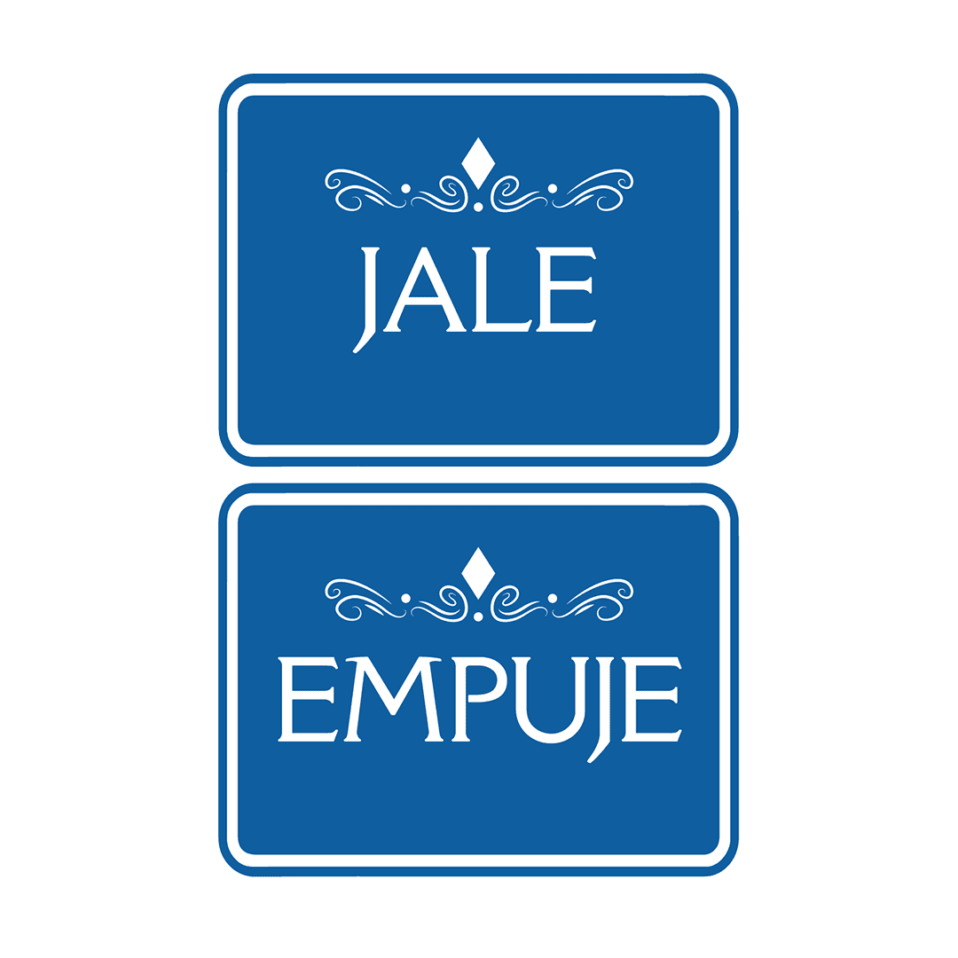 Signs ByLITA Classic Framed Fun Empuje/ Jale Pull Door Sign (Blue ...