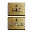 Signs ByLITA Classic Framed Fun Empuje/ Jale Pull Door Sign (Brushed ...
