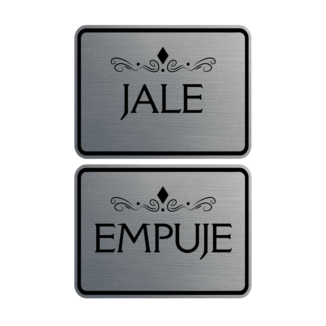 Signs ByLITA Classic Framed Fun Empuje/ Jale Pull Door Sign (Brushed ...