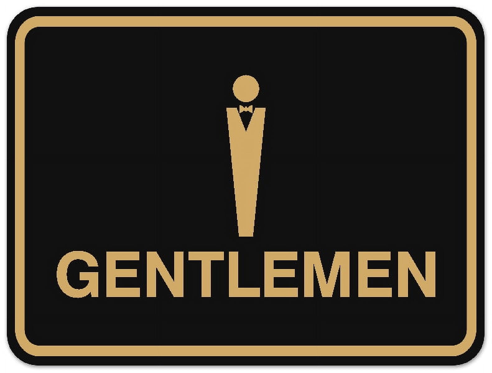 Signs ByLITA Classic Framed Gentlemen Figurine Restroom Sign - Easy ...