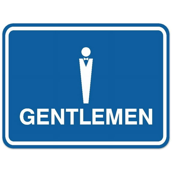 Signs ByLITA Classic Framed Gentlemen Figurine Restroom Sign - Easy ...