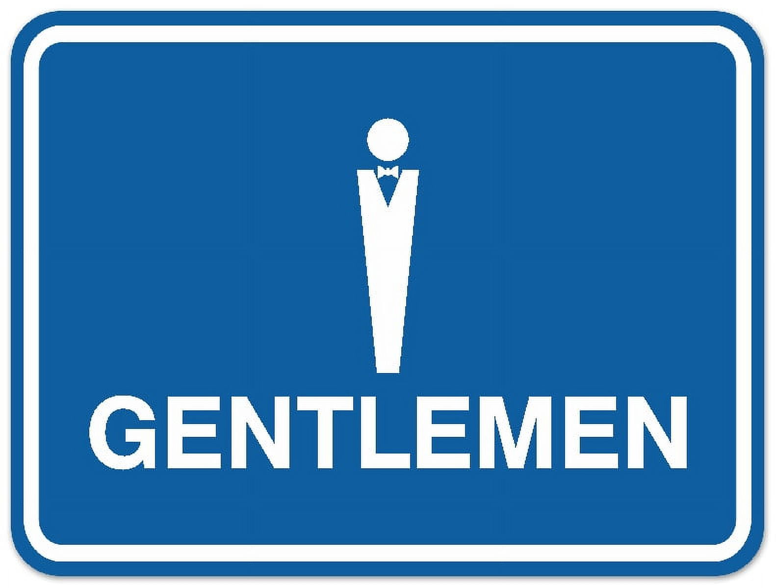 Signs ByLITA Classic Framed Gentlemen Figurine Restroom Sign - Easy ...