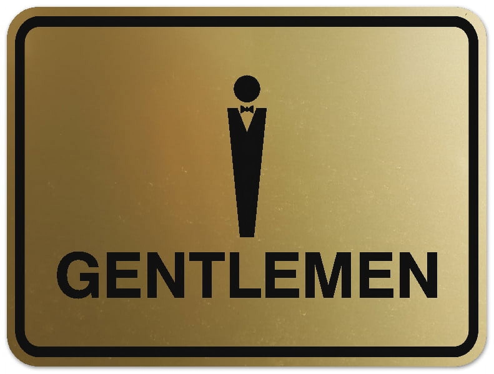 Signs ByLITA Classic Framed Gentlemen Figurine Restroom Sign - Easy ...