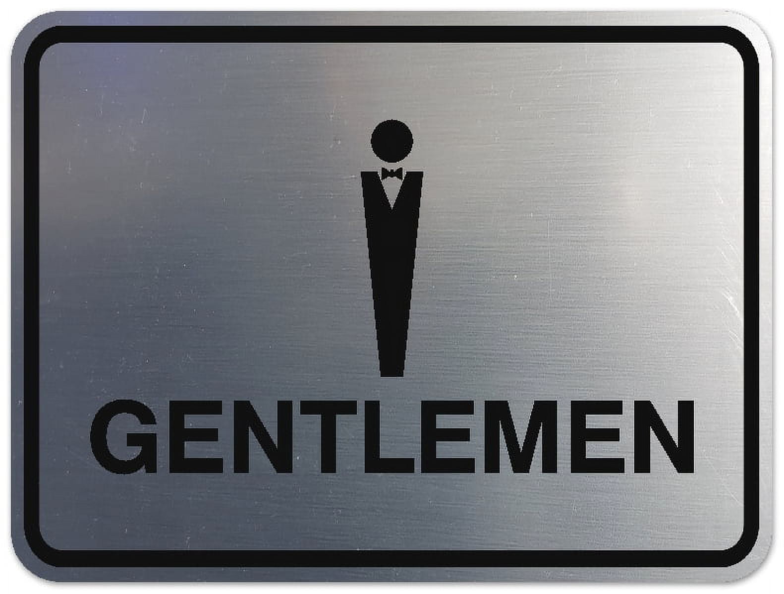 Signs ByLITA Classic Framed Gentlemen Figurine Restroom Sign - Easy ...