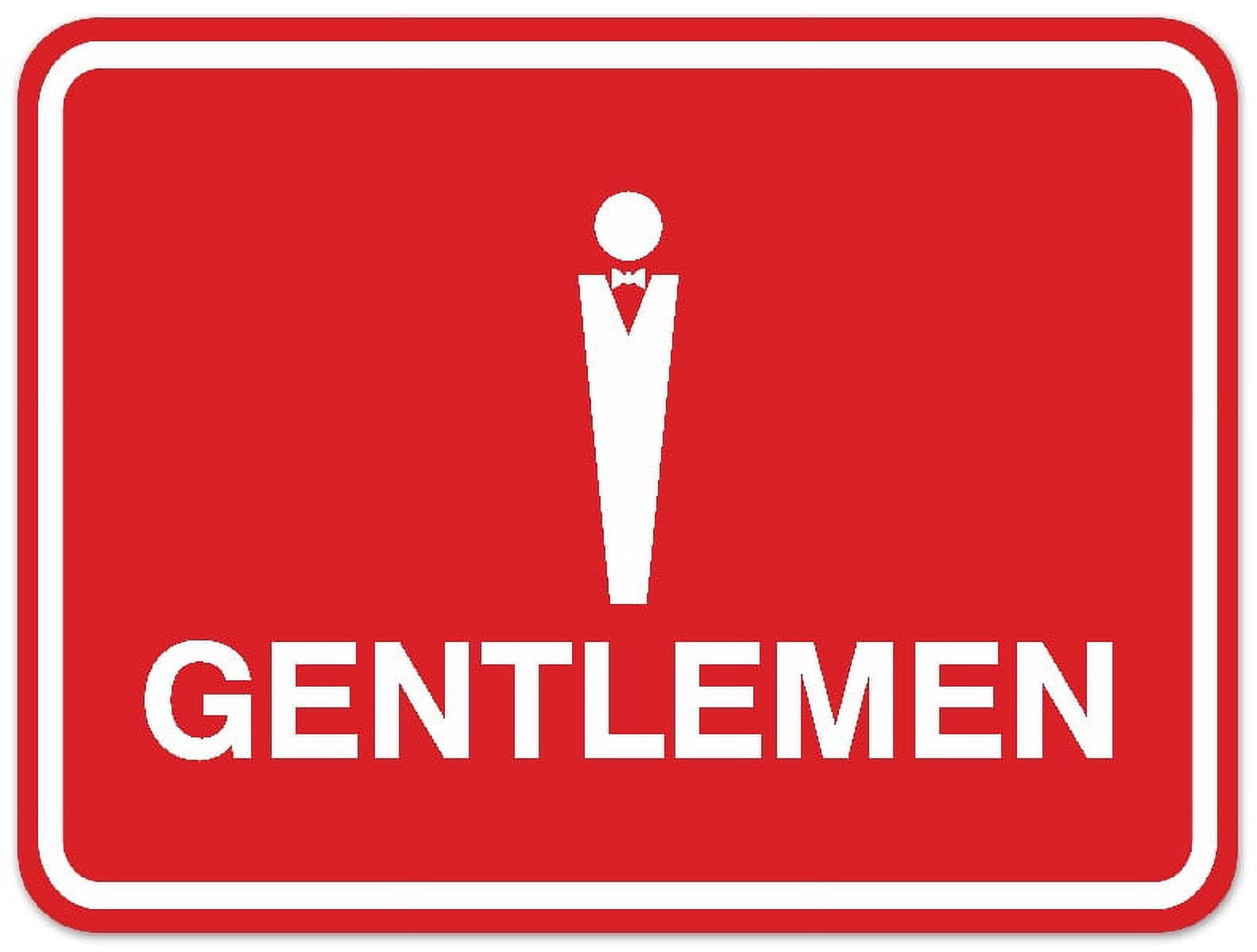 Signs ByLITA Classic Framed Gentlemen Figurine Restroom Sign - Easy ...