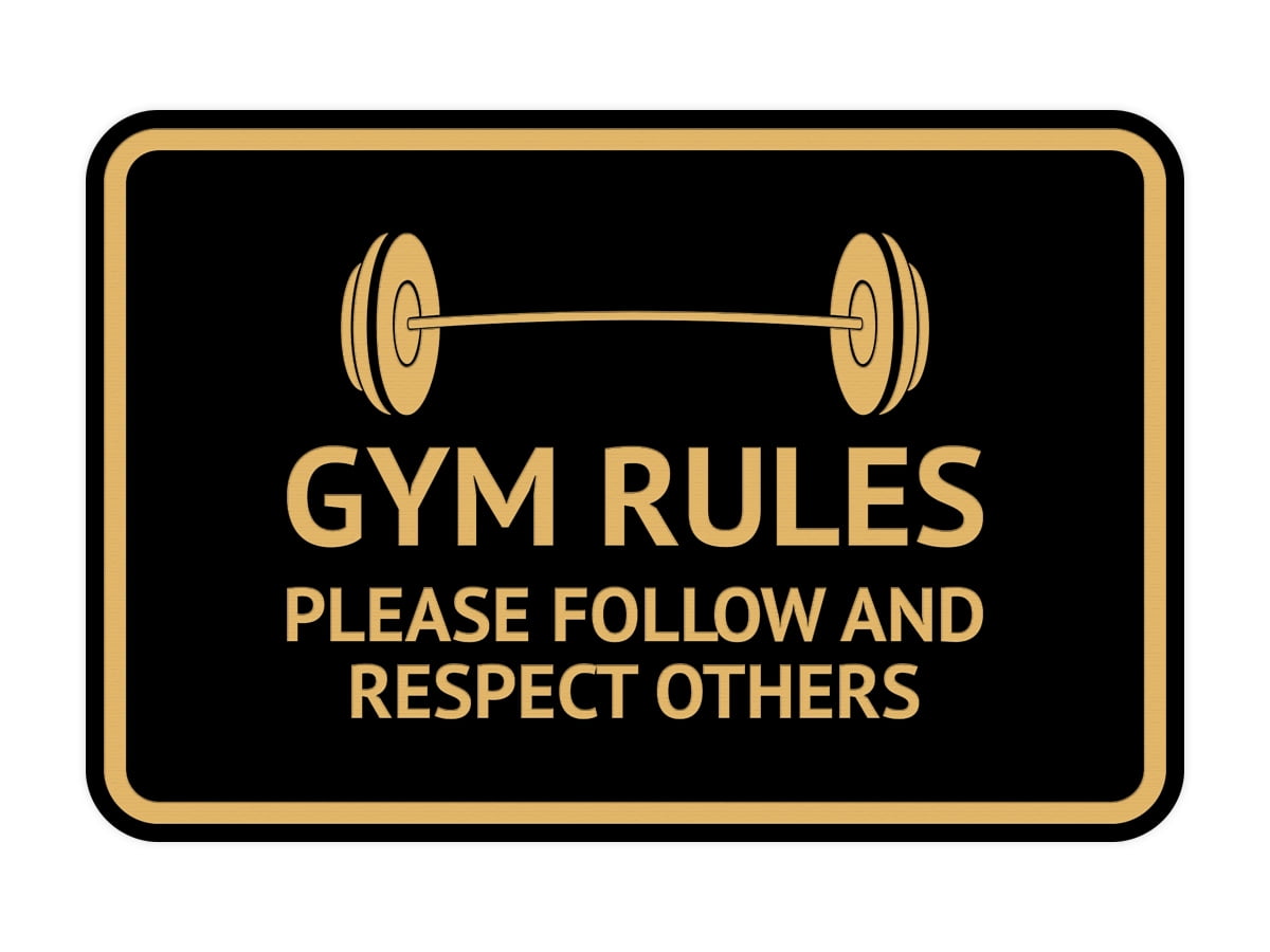 Signs ByLITA Classic Framed Gym Rules Please Follow and Respect Others ...