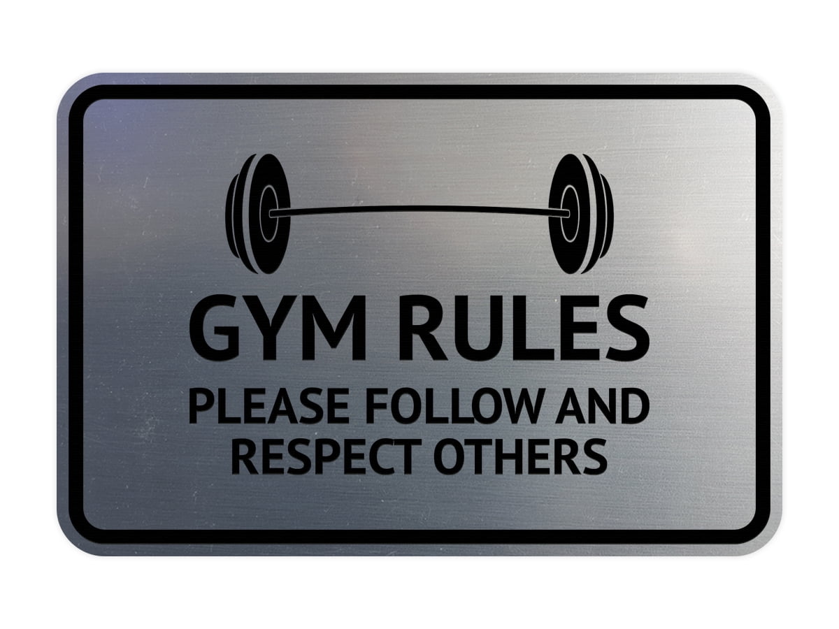 Signs ByLITA Classic Framed Gym Rules Please Follow and Respect Others ...