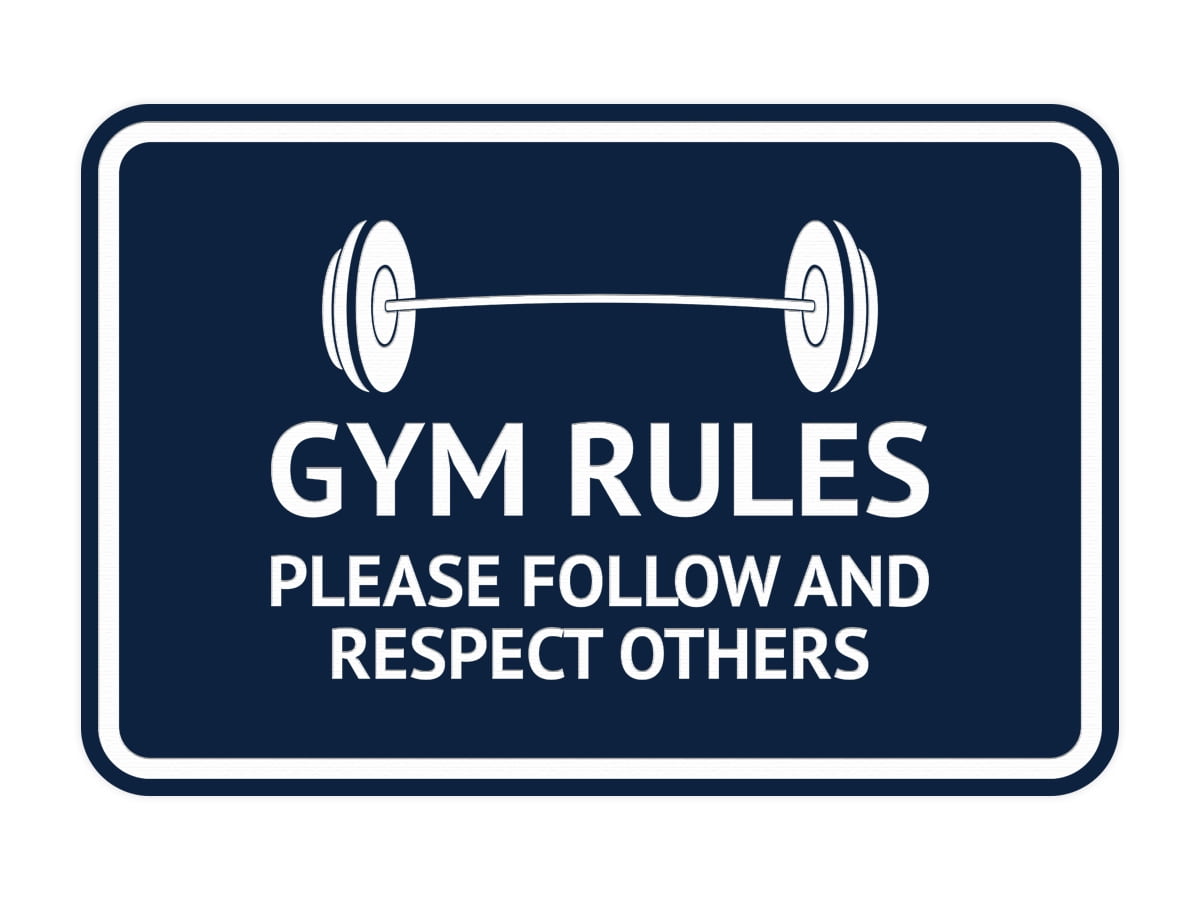 Signs ByLITA Classic Framed Gym Rules Please Follow and Respect Others ...
