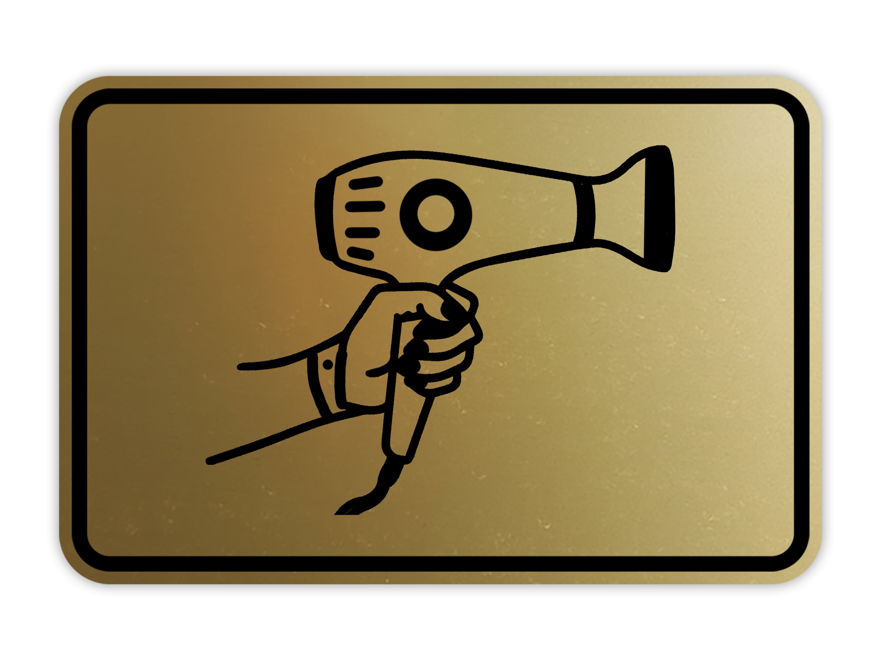 Signs ByLITA Classic Framed Hairdresser Graphic Sign (Brushed Gold ...