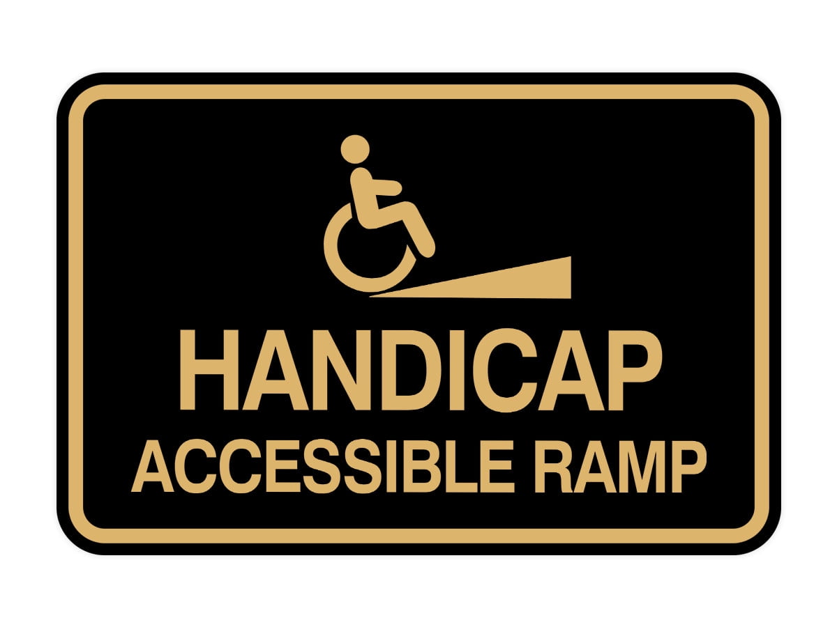 Signs ByLITA Classic Framed Handicap Accessible Ramp Durable ABS ...