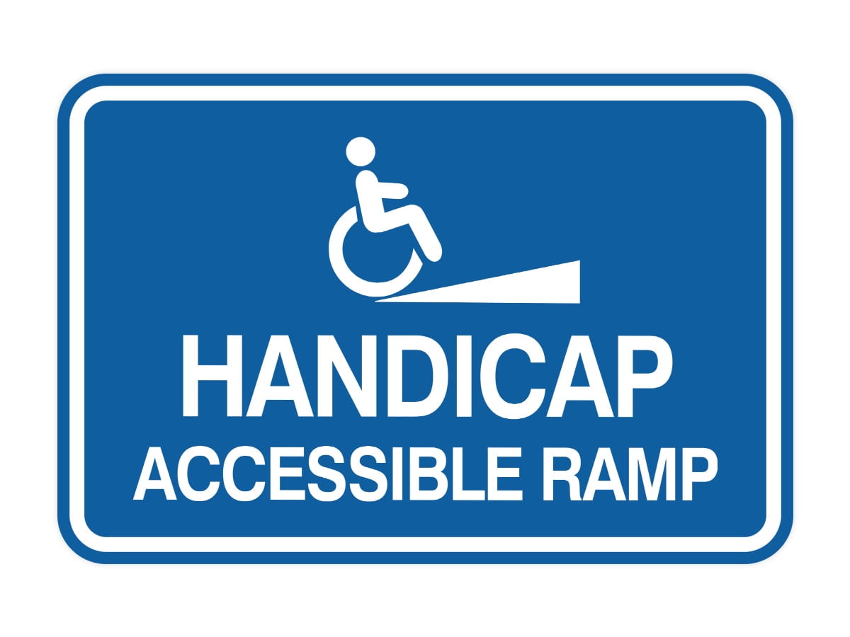 Signs ByLITA Classic Framed Handicap Accessible Ramp Durable ABS ...