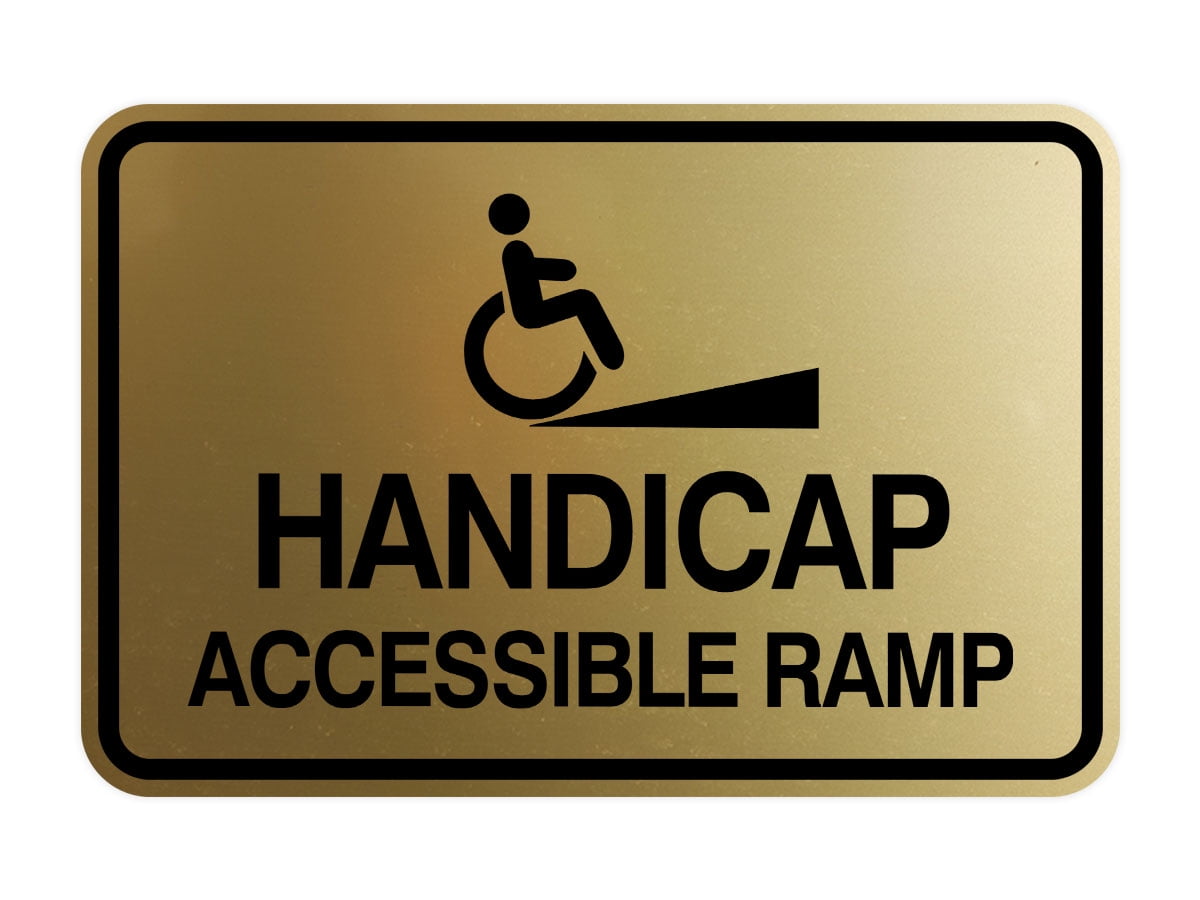 Signs ByLITA Classic Framed Handicap Accessible Ramp Durable ABS ...