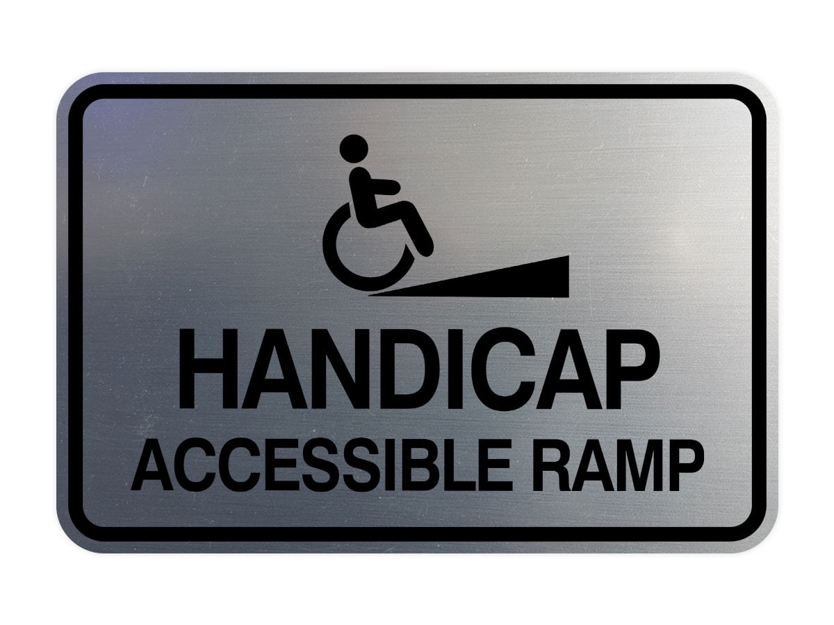 Signs ByLITA Classic Framed Handicap Accessible Ramp Durable ABS ...