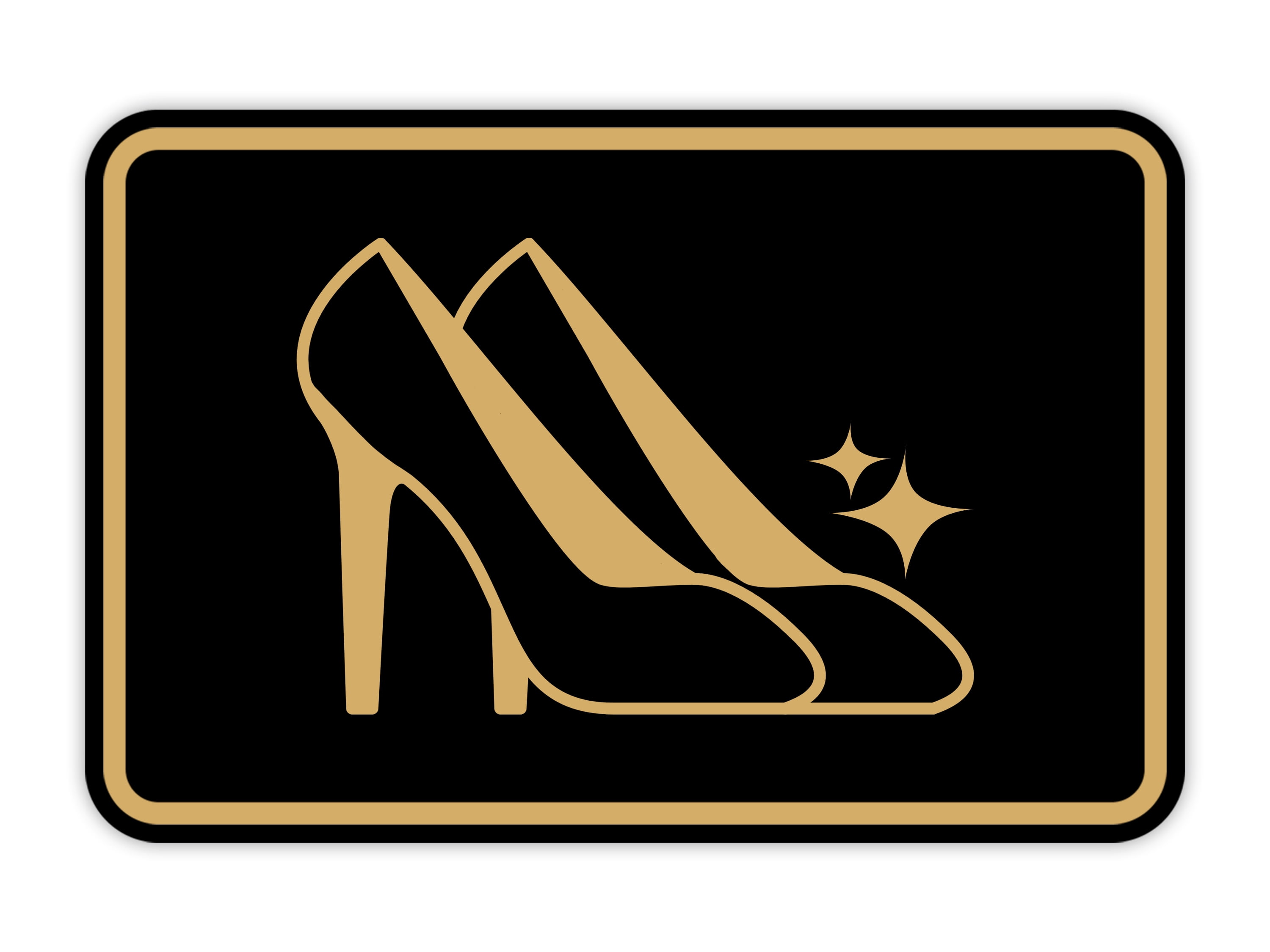 Signs ByLITA Classic Framed High Heels Graphic Sign (Black /Gold ...