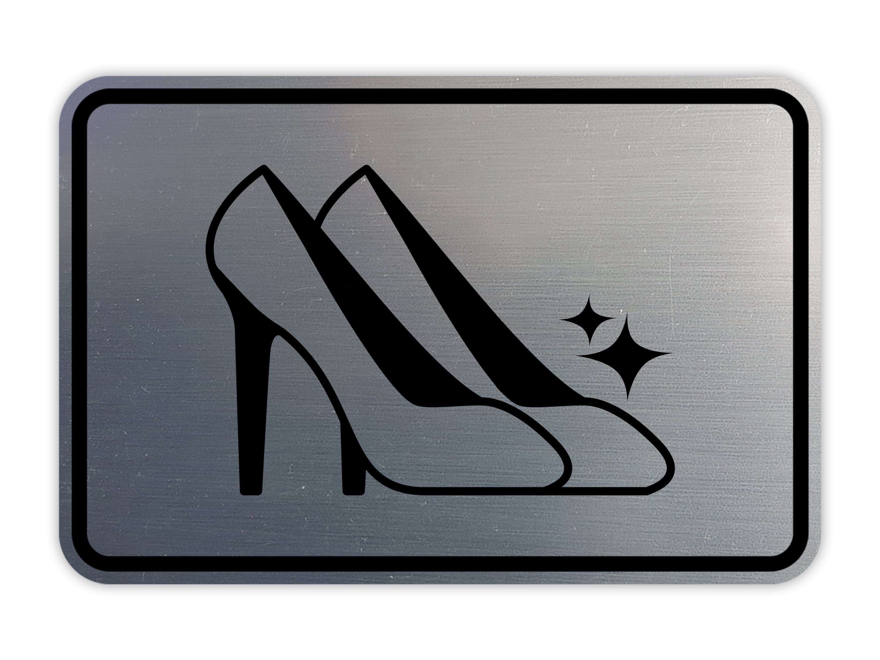 Signs ByLITA Classic Framed High Heels Graphic Sign (Brushed Silver ...