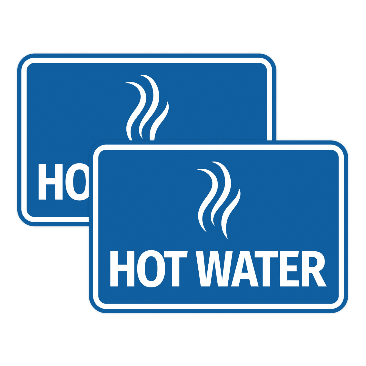 Signs ByLITA Classic Framed Hot Water Sign (Blue) - Medium (2 Pack ...