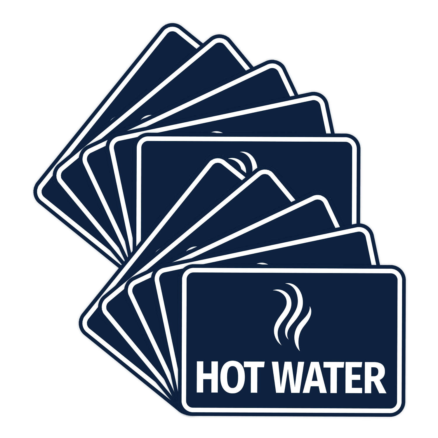 Signs ByLITA Classic Framed Hot Water Sign (Navy Blue/White) - Small ...