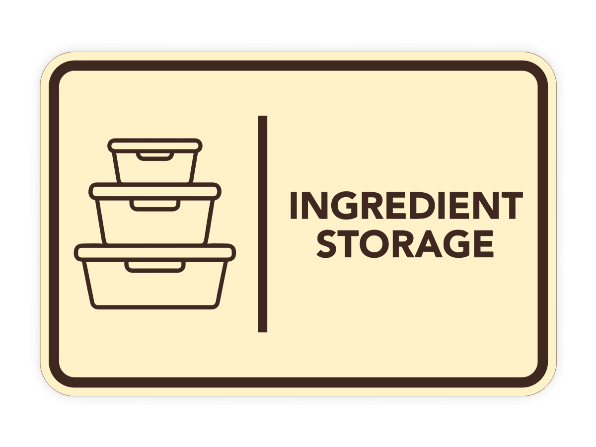 Signs ByLITA Classic Framed Ingredient Storage Door or Wall Sign Easy ...