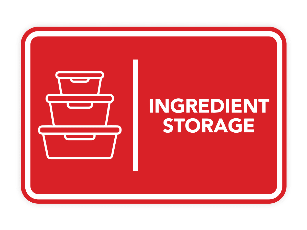 Signs ByLITA Classic Framed Ingredient Storage Door or Wall Sign Easy ...