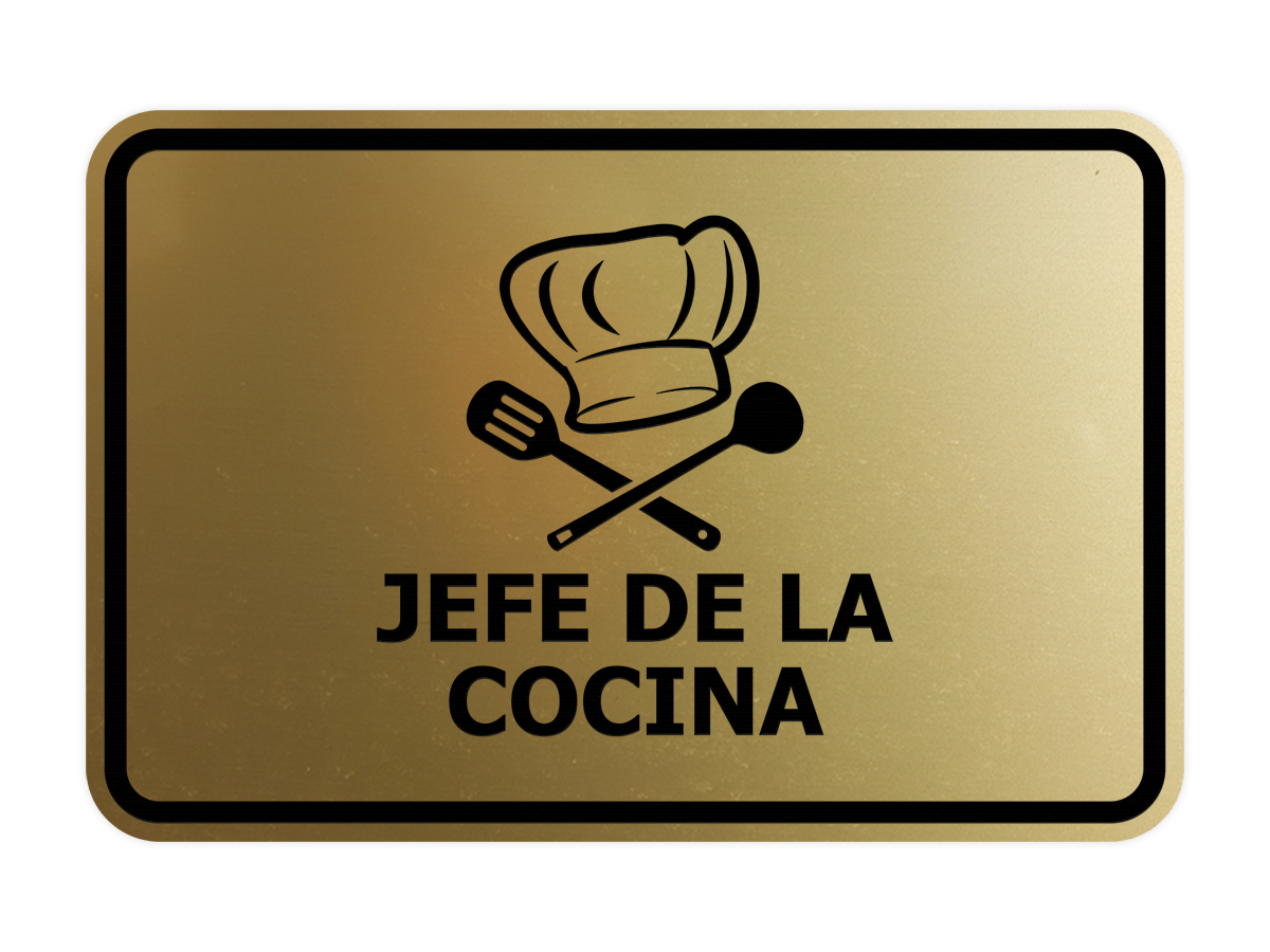 Signs ByLITA Classic Framed Jefe de la Cocina Door or Wall Sign ...