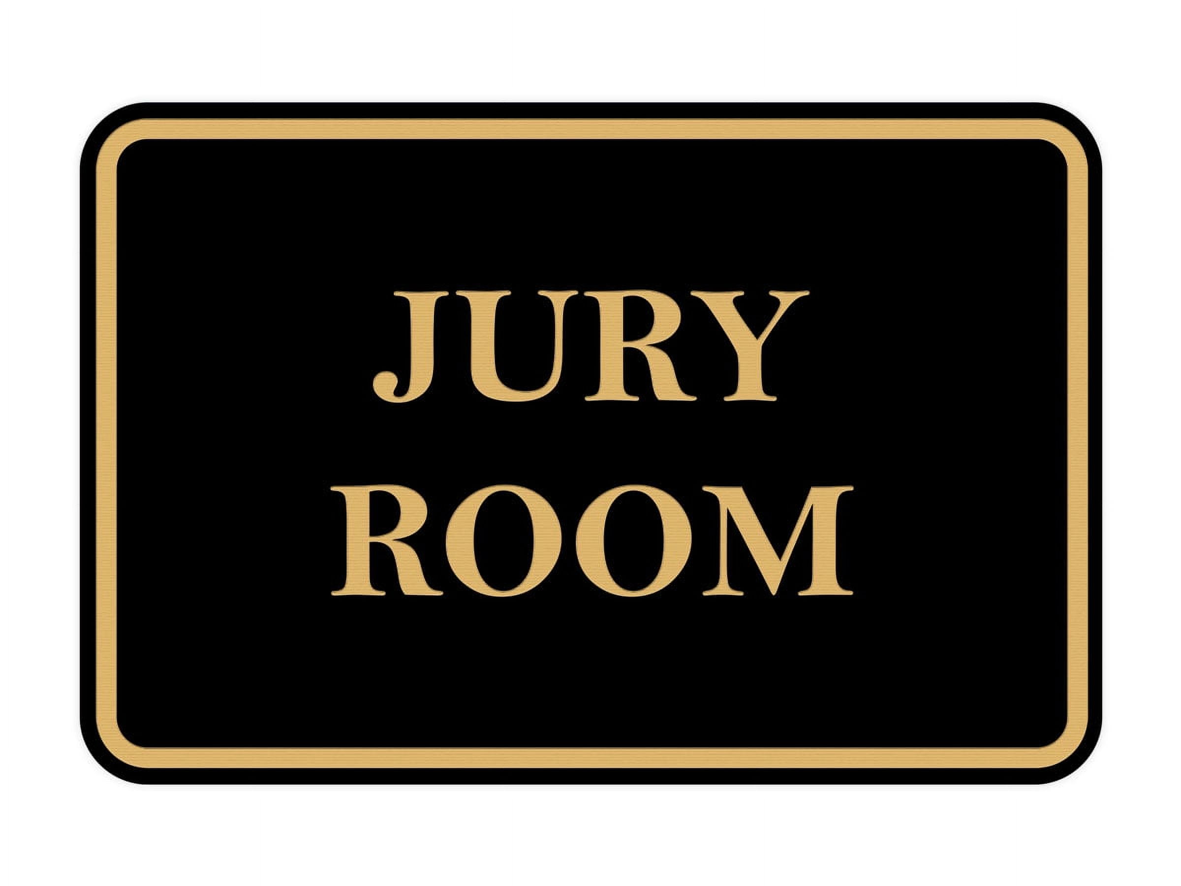Signs ByLITA Classic Framed Jury Room Door or Wall Sign Durable ABS ...