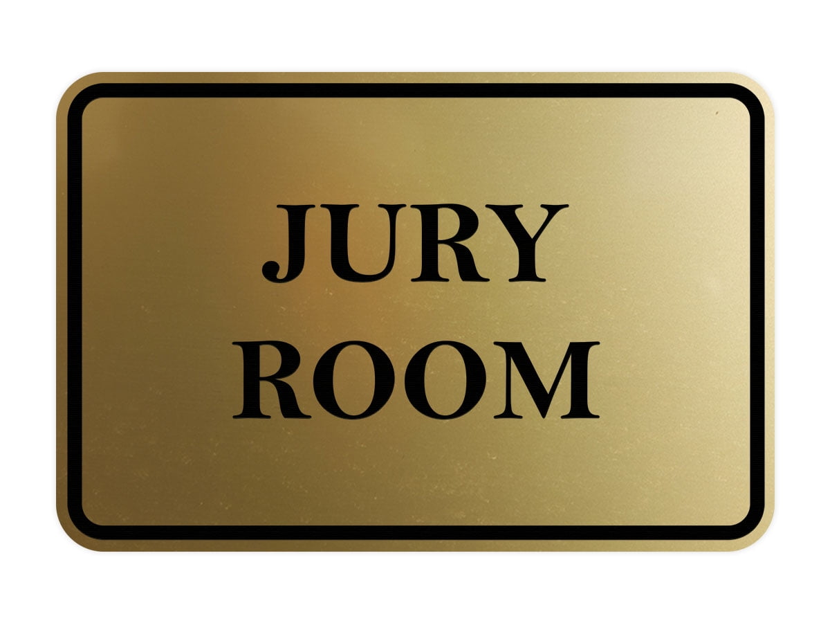 Signs ByLITA Classic Framed Jury Room Door or Wall Sign Durable ABS ...